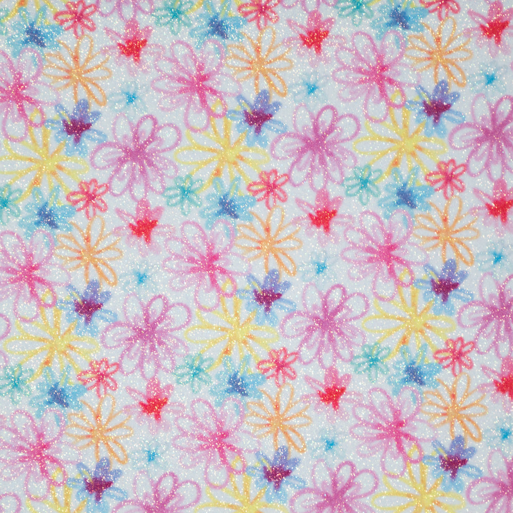 Marker Floral Glitter Felt – Over The River Felt